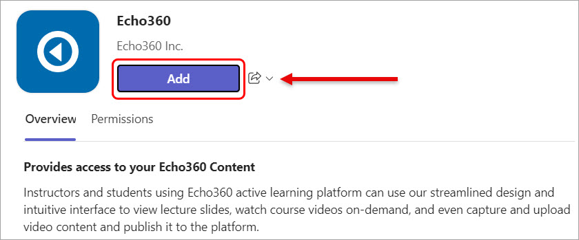 Link Echo360 section to course Teams site (Original) - eLearning - University of Queensland